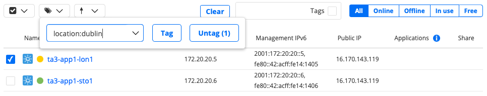 Using tags to group and manage Test Agents — Paragon Active Assurance ...