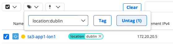 Using tags to group and manage Test Agents — Routing Active Testing ...
