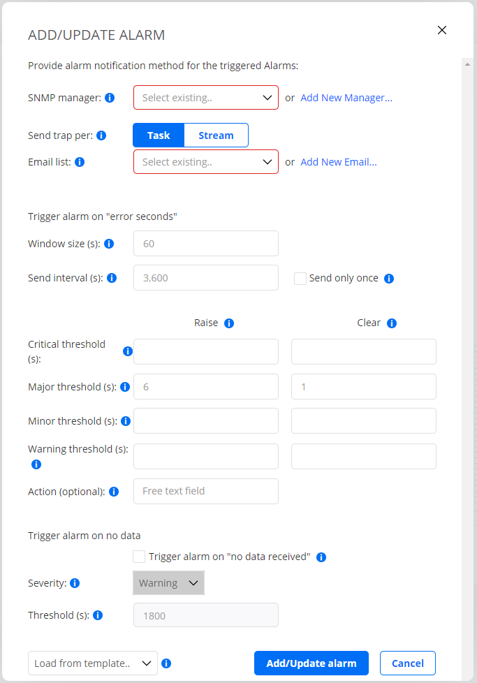 Activating alarms for a monitor — Paragon Active Assurance documentation documentation